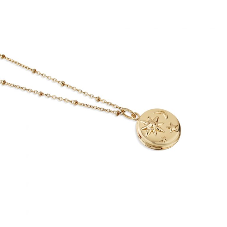 Newbridge Silverware Amy Huberman Locket with Sun, Moon and Stars ...