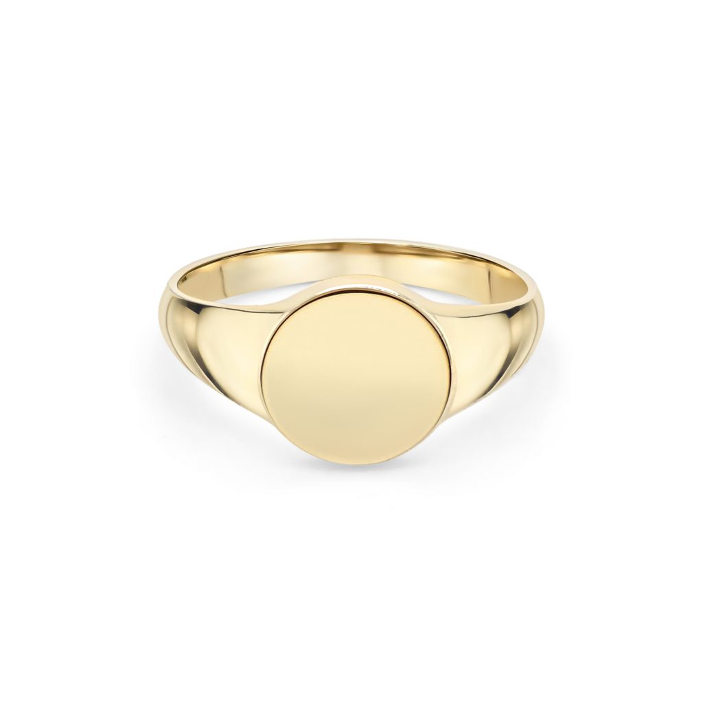 9ct Yellow Gold Round Signet Ring - RJ Barber & Sons